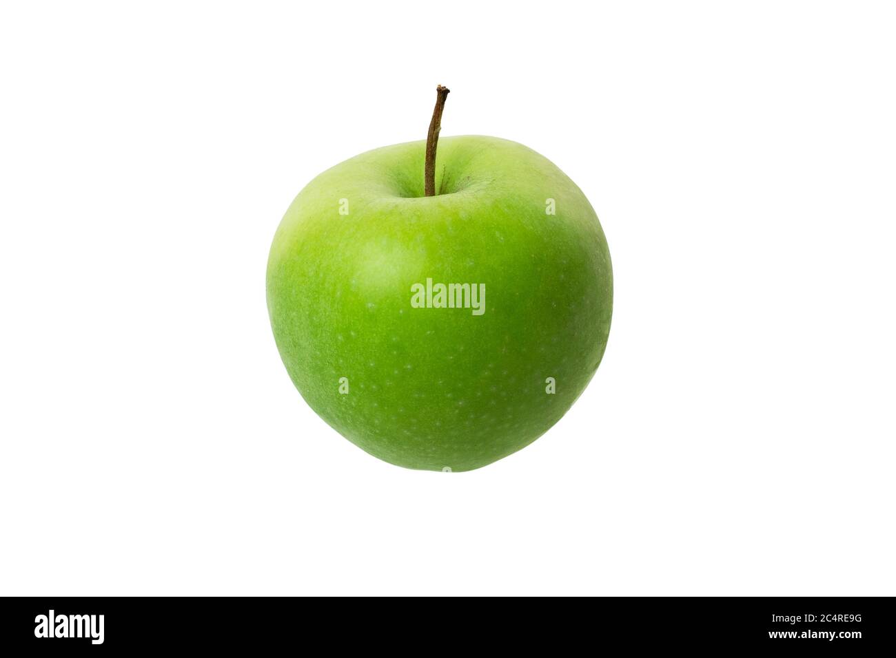 A ripe green apple. Isolated on white Stock Photo - Alamy