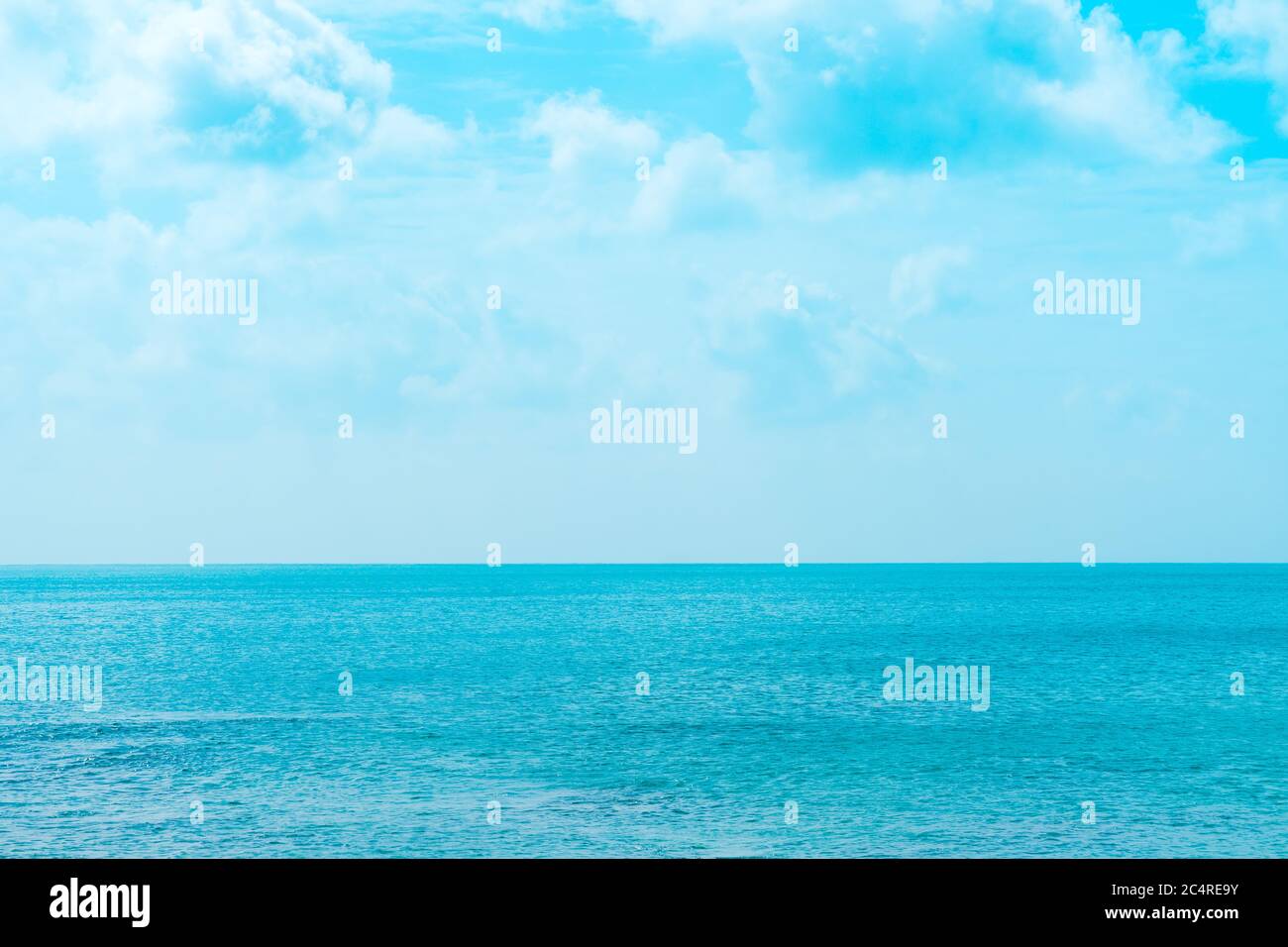 bright seascape with blue water and sky in the afternoon Stock Photo ...