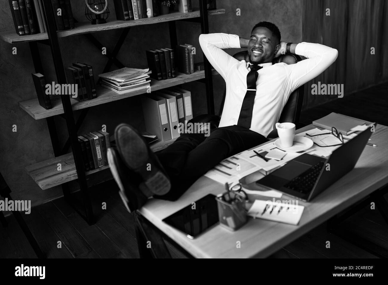 African manager Black and White Stock Photos & Images - Alamy