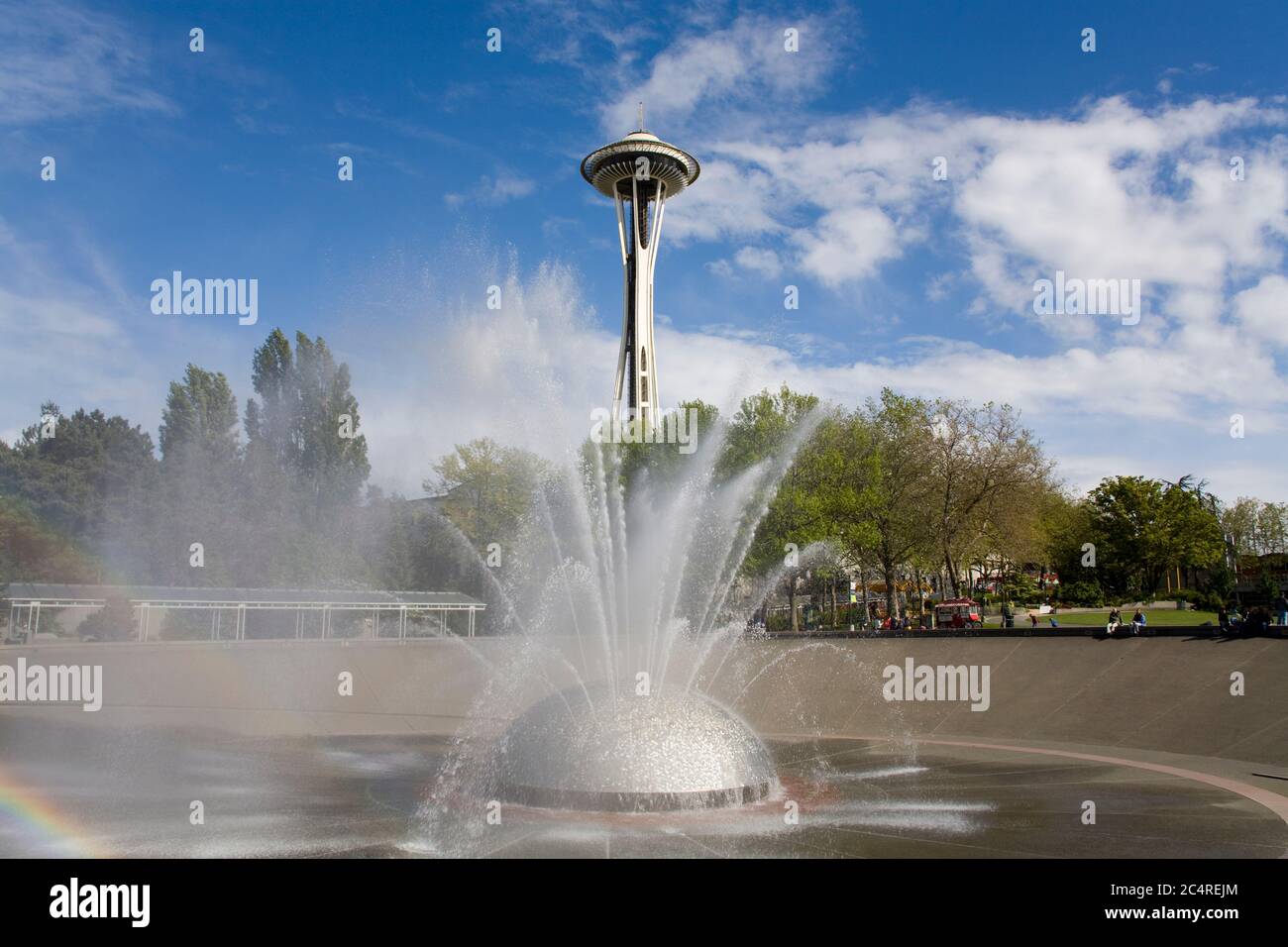 International Fountain & Space Needle at the Seattle Center, Seattle ...