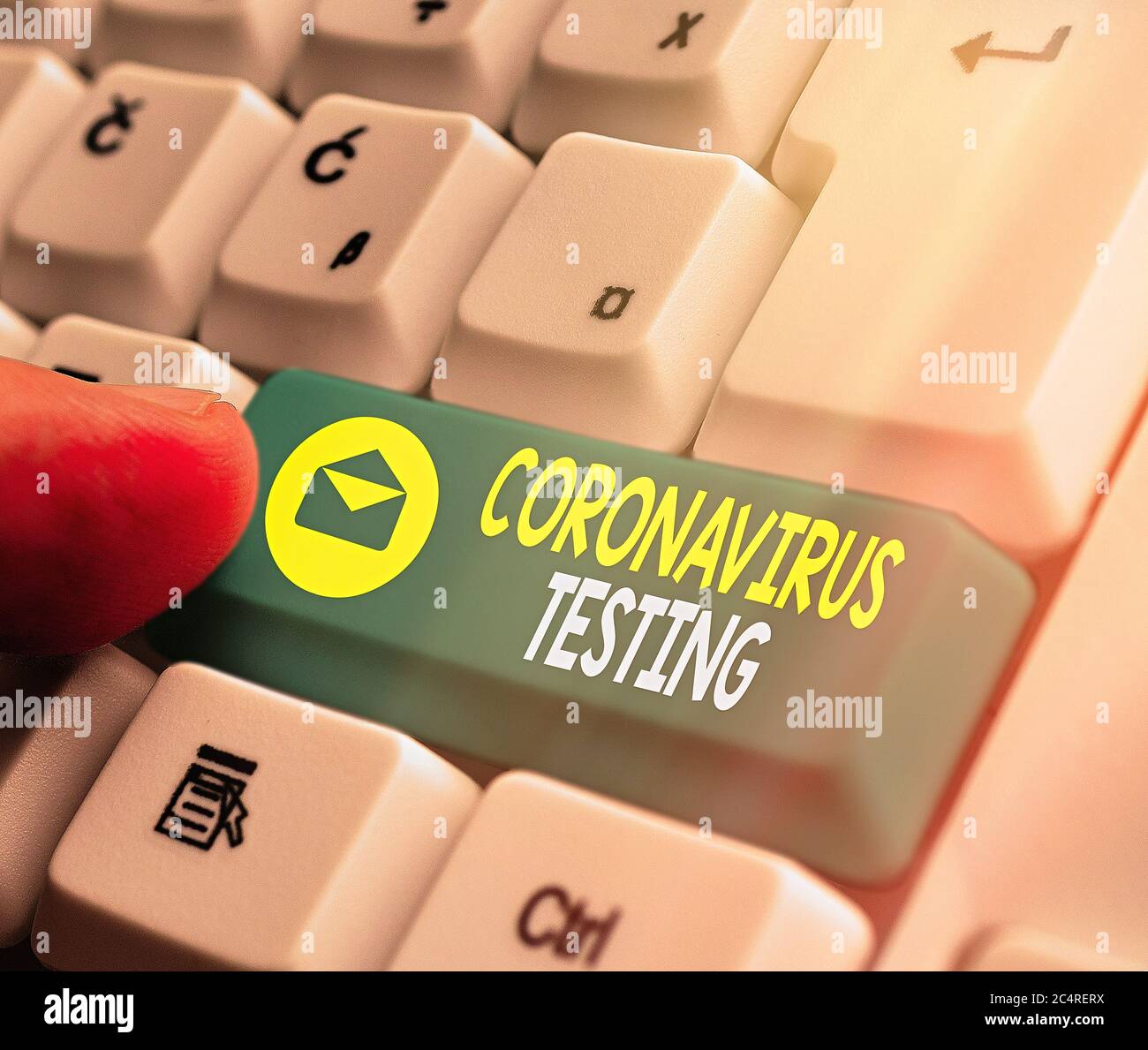 Text sign showing Coronavirus Testing. Business photo text Collection ...