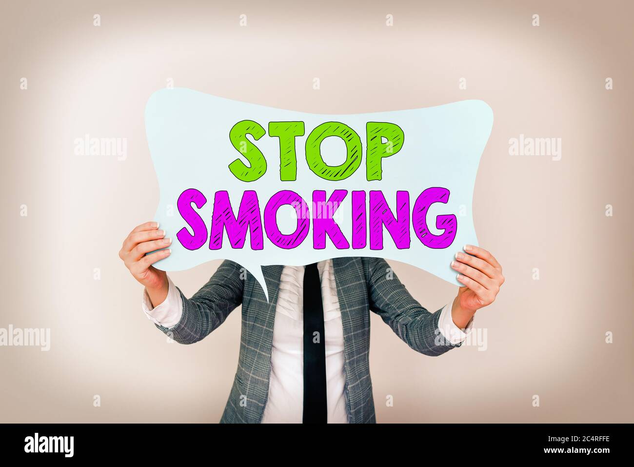 Handwriting text writing Stop Smoking. Conceptual photo the process of ...