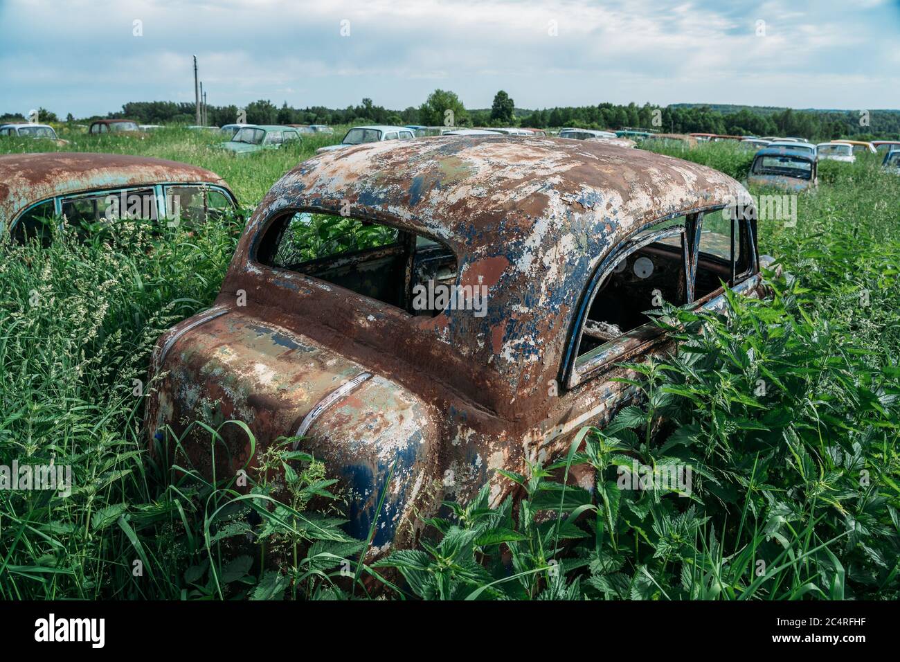 Green retro car cars hi-res stock photography and images - Alamy