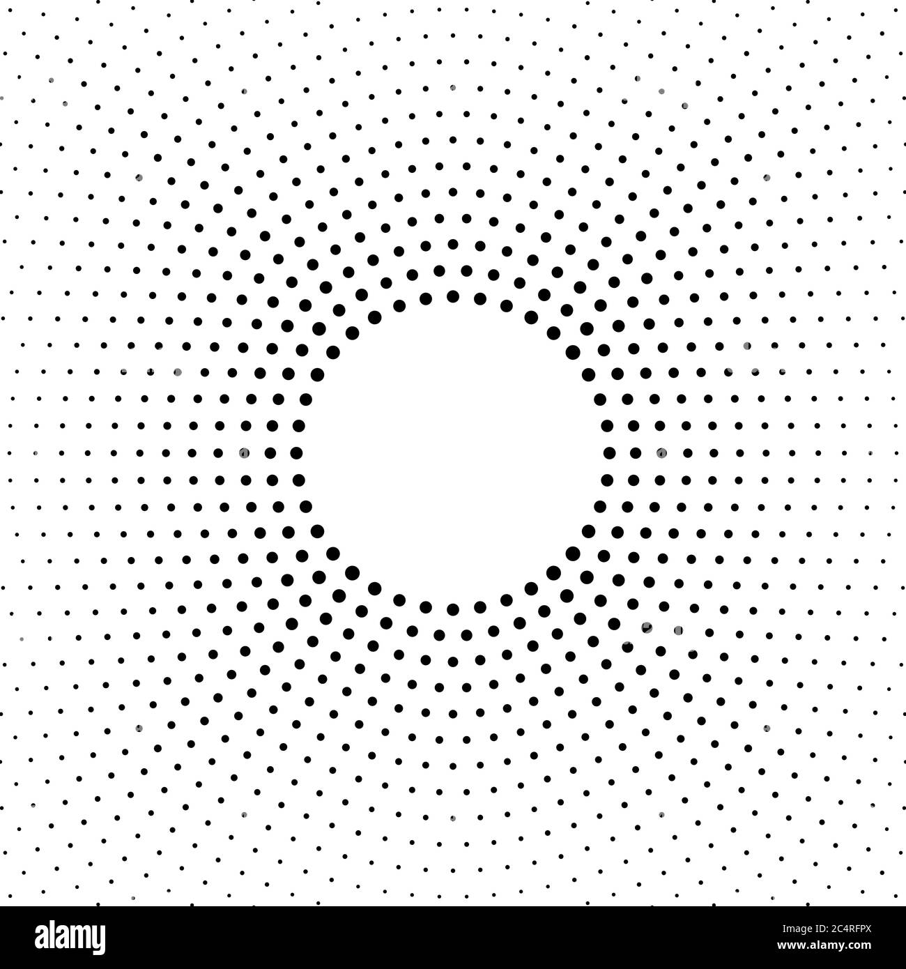 Halftone dotted background circularly distributed. Halftone effect ...