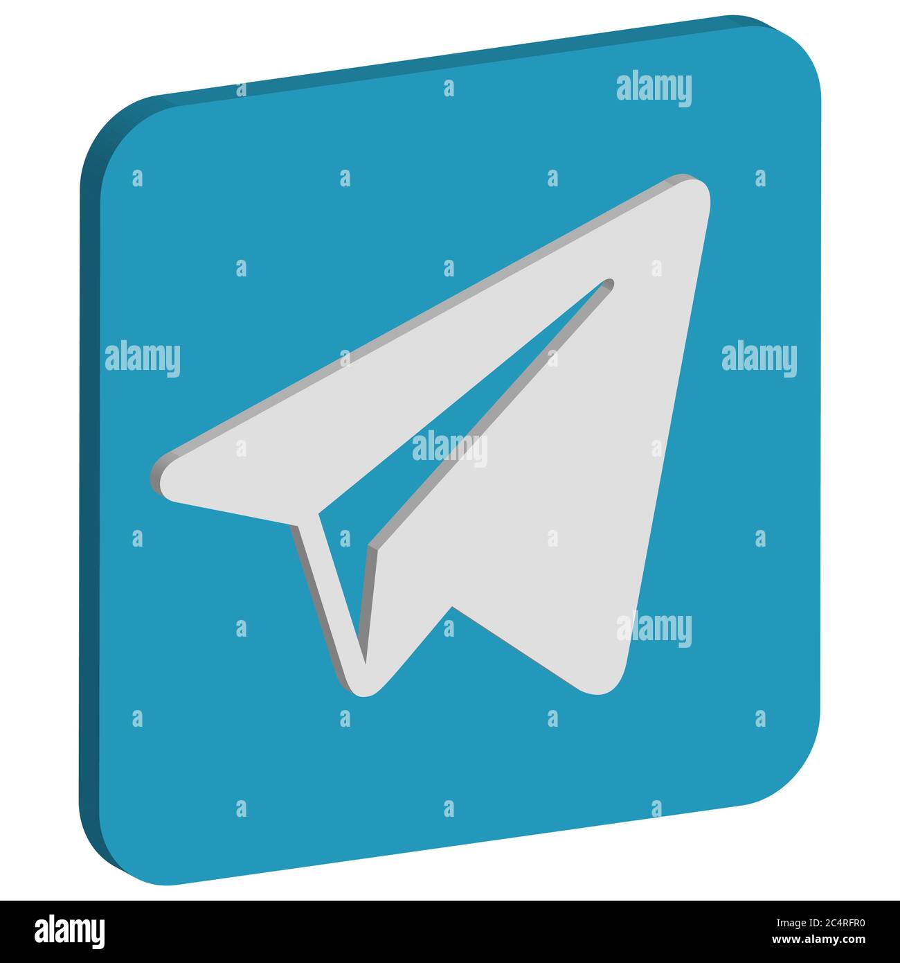Telegram logo 3d hi-res stock photography and images - Alamy