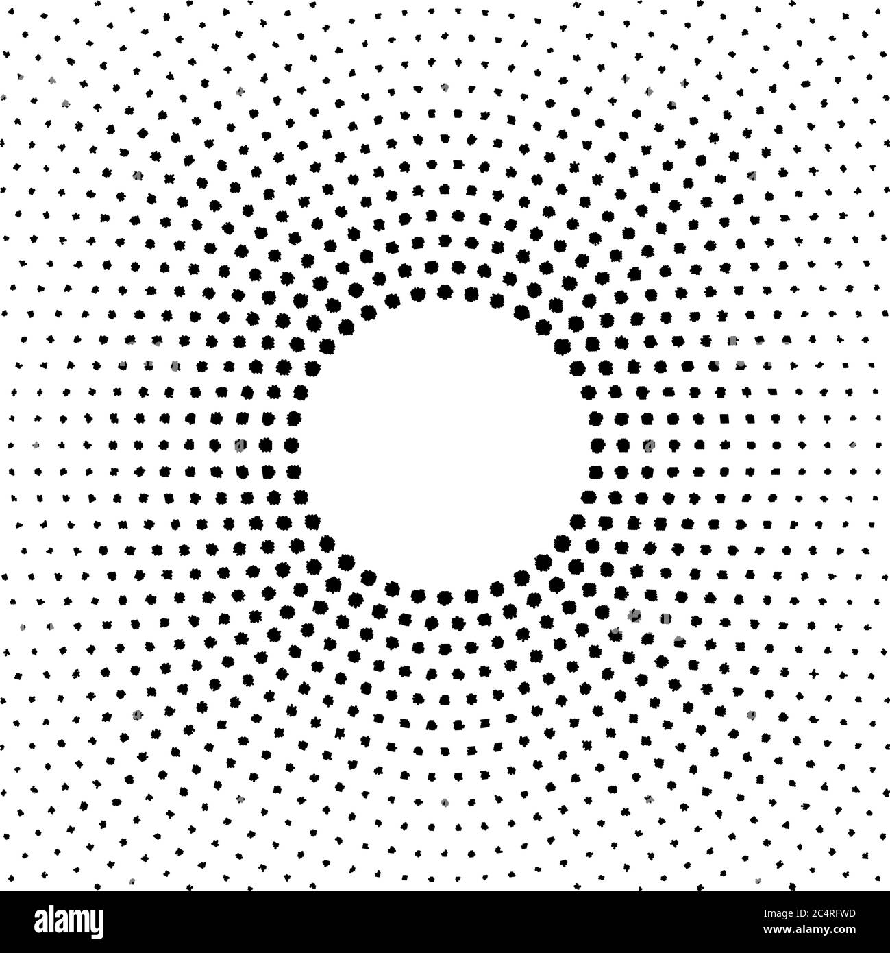Halftone vector distorted dots.Halftone effect. Background concept ...