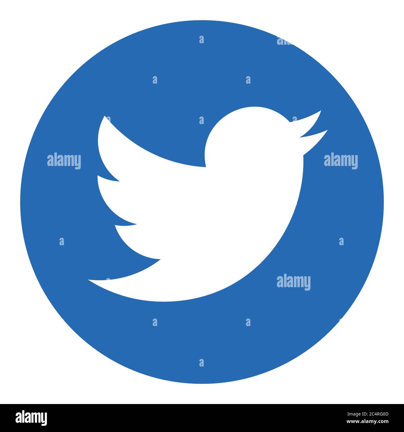 VORONEZH, RUSSIA - NOVEMBER 21, 2019: Twitter logo round icon in blue ...