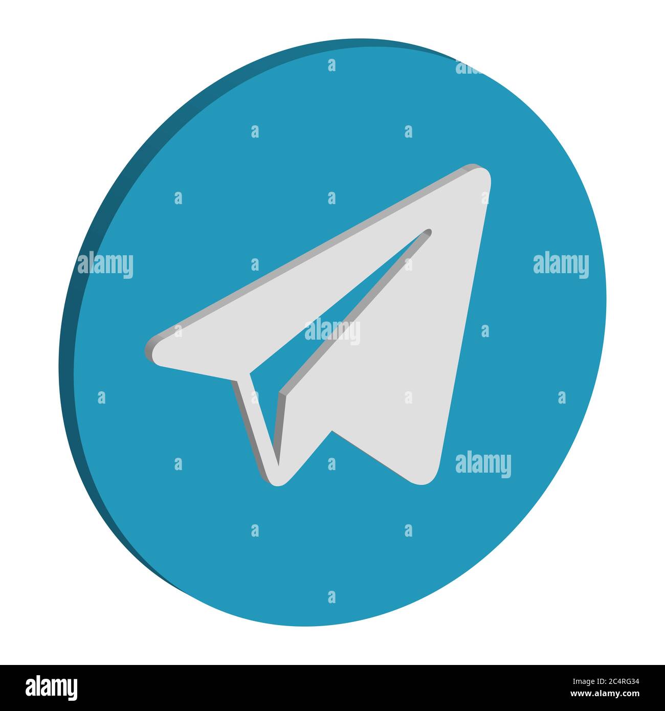 Telegram logo 3d hi-res stock photography and images - Alamy