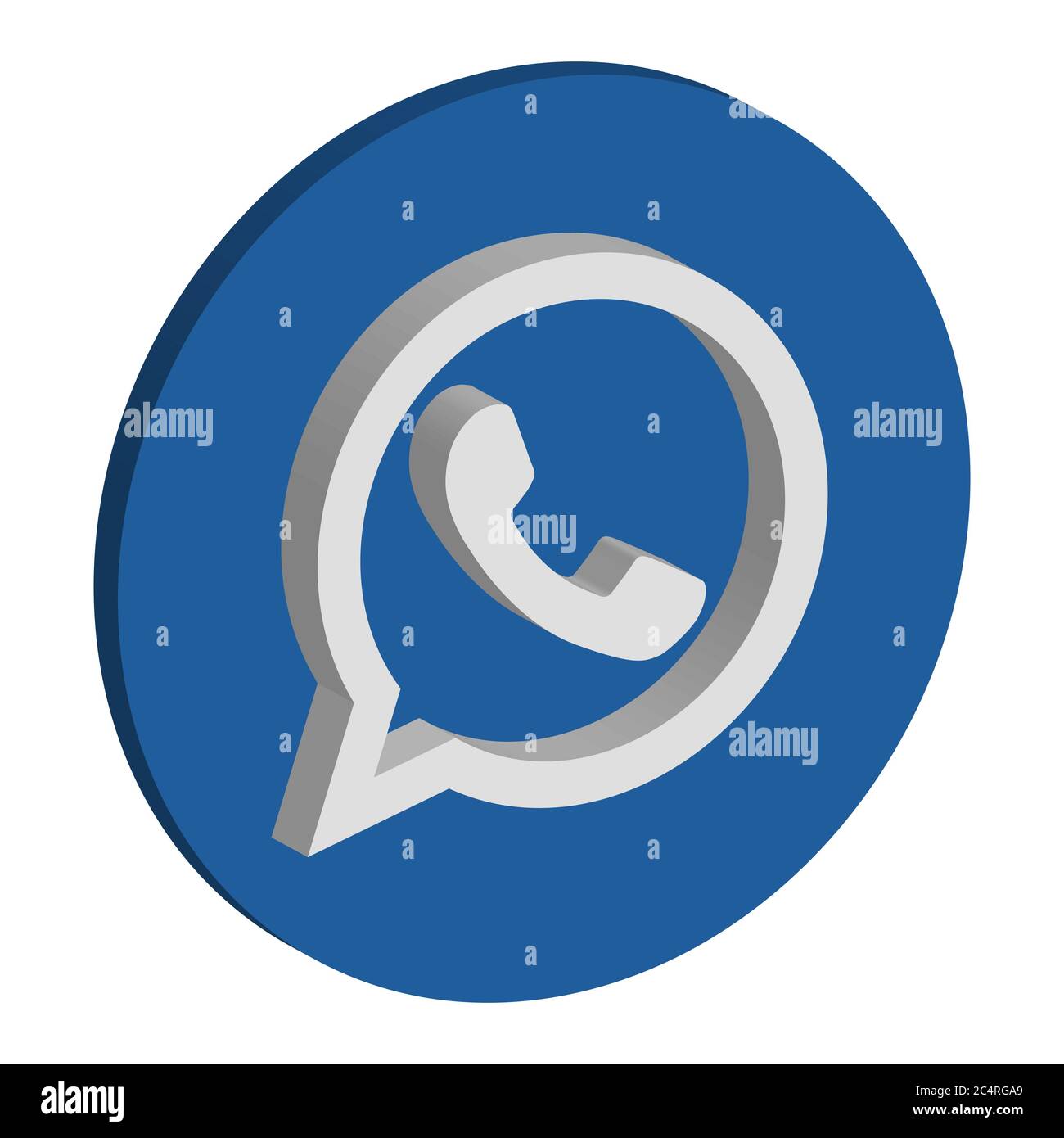 VORONEZH, RUSSIA - NOVEMBER 21, 2019: WhatsApp logo isometric round ...