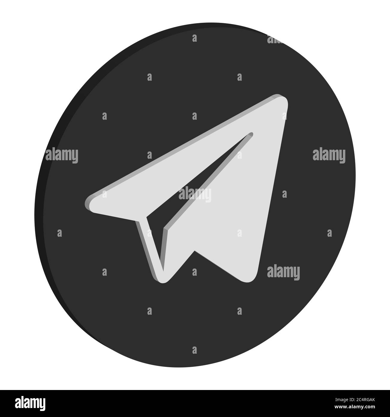 Telegram logo Black and White Stock Photos & Images - Alamy