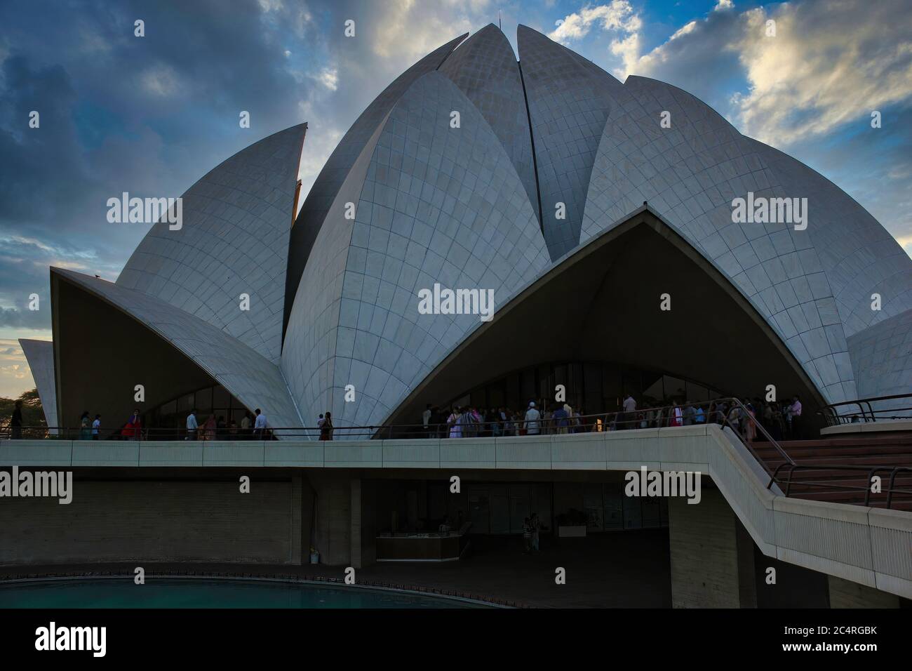 Close up shot of lotus temple architecture in New Delhi - North India ...