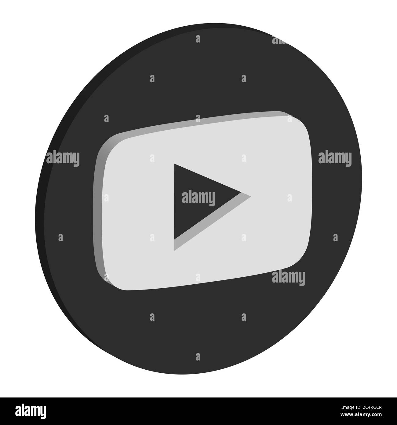 Youtube logo round Black and White Stock Photos & Images - Alamy