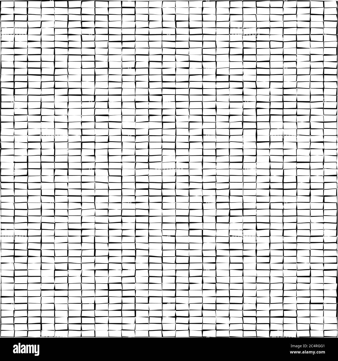 Distorted squares abstract pattern.Black squares isolated on white ...