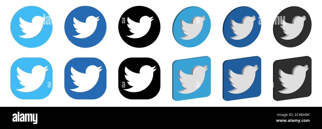 Twitter Icon Square Flat