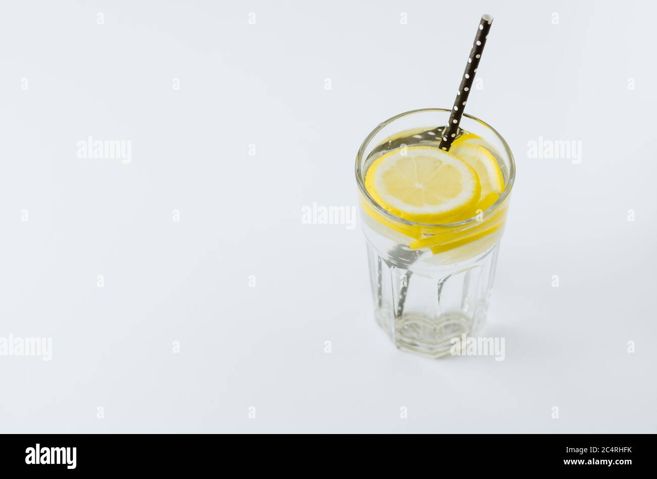 Soda lemonade in a transparent glass cup Stock Photo - Alamy
