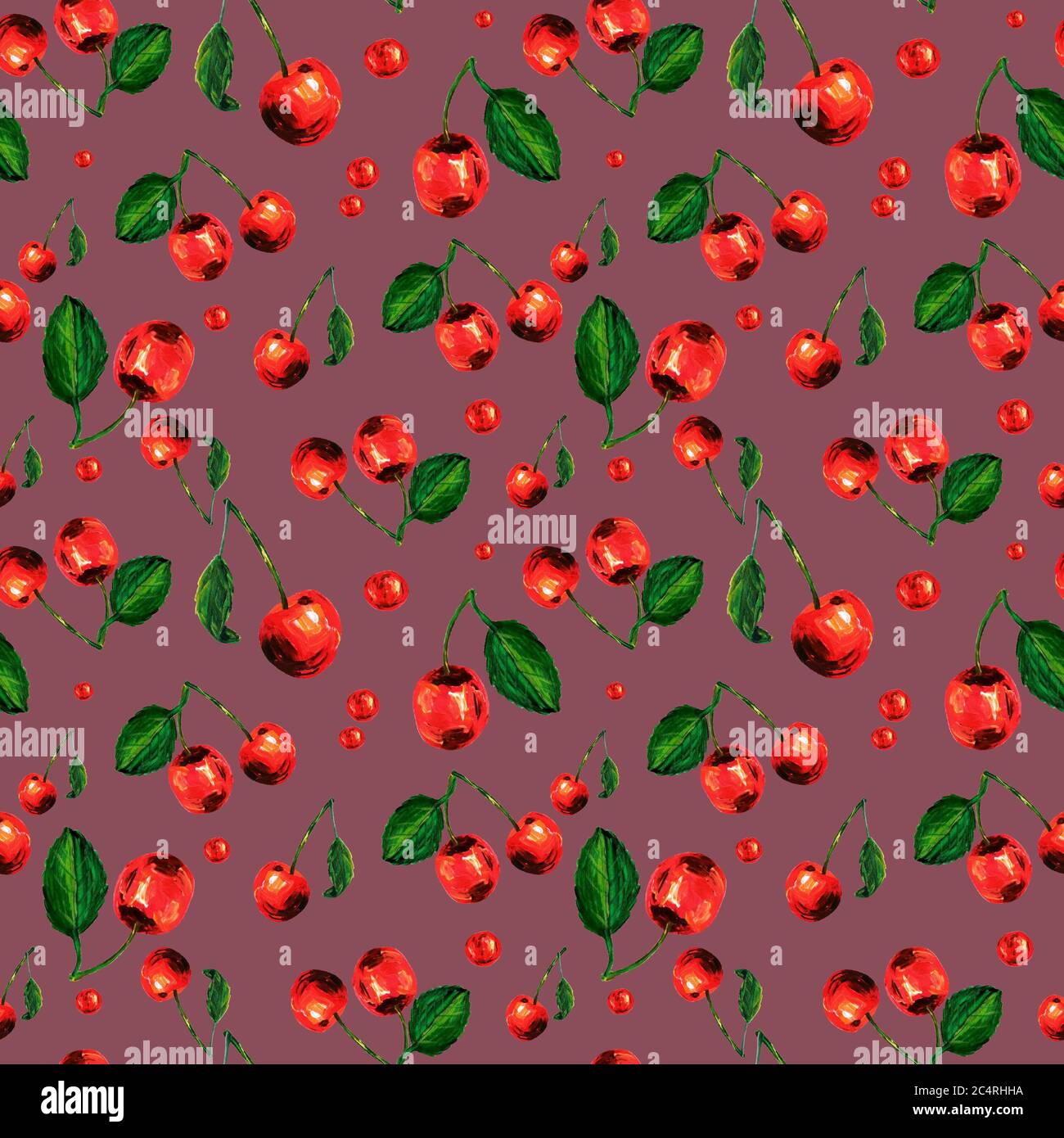 Juicy cherry pattern on hi-res stock photography and images - Alamy