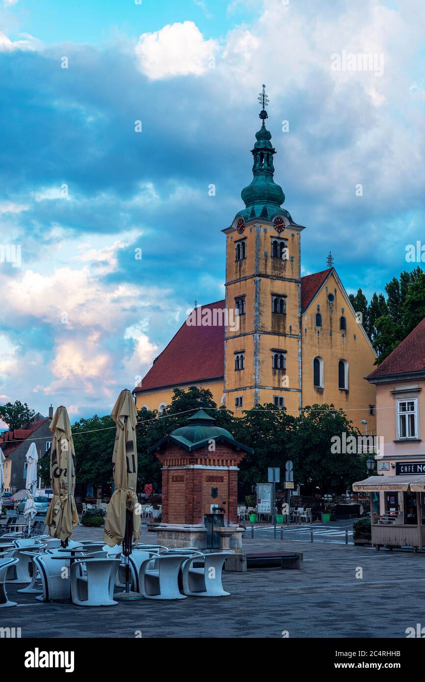 Samobor / Croatia - 15 June 2020: Center of old beautiful town Stock ...