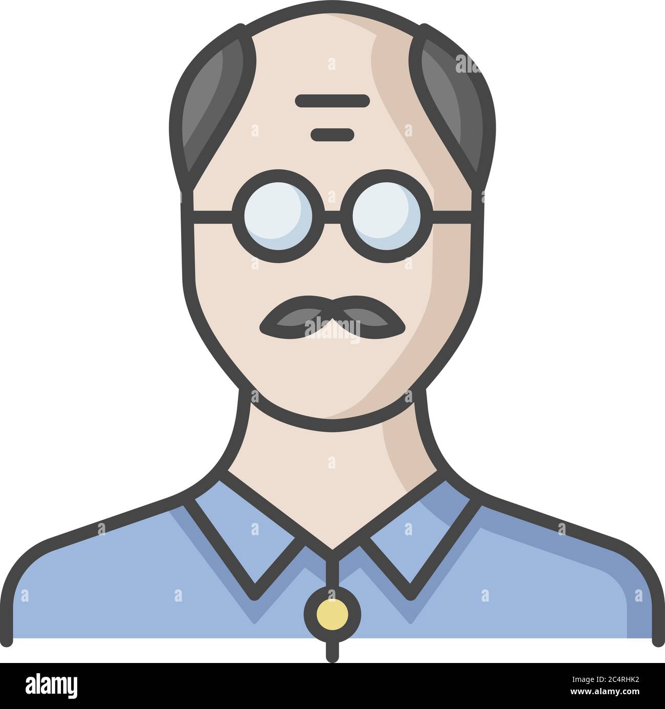 Senior man RGB color icon Stock Vector Image & Art - Alamy