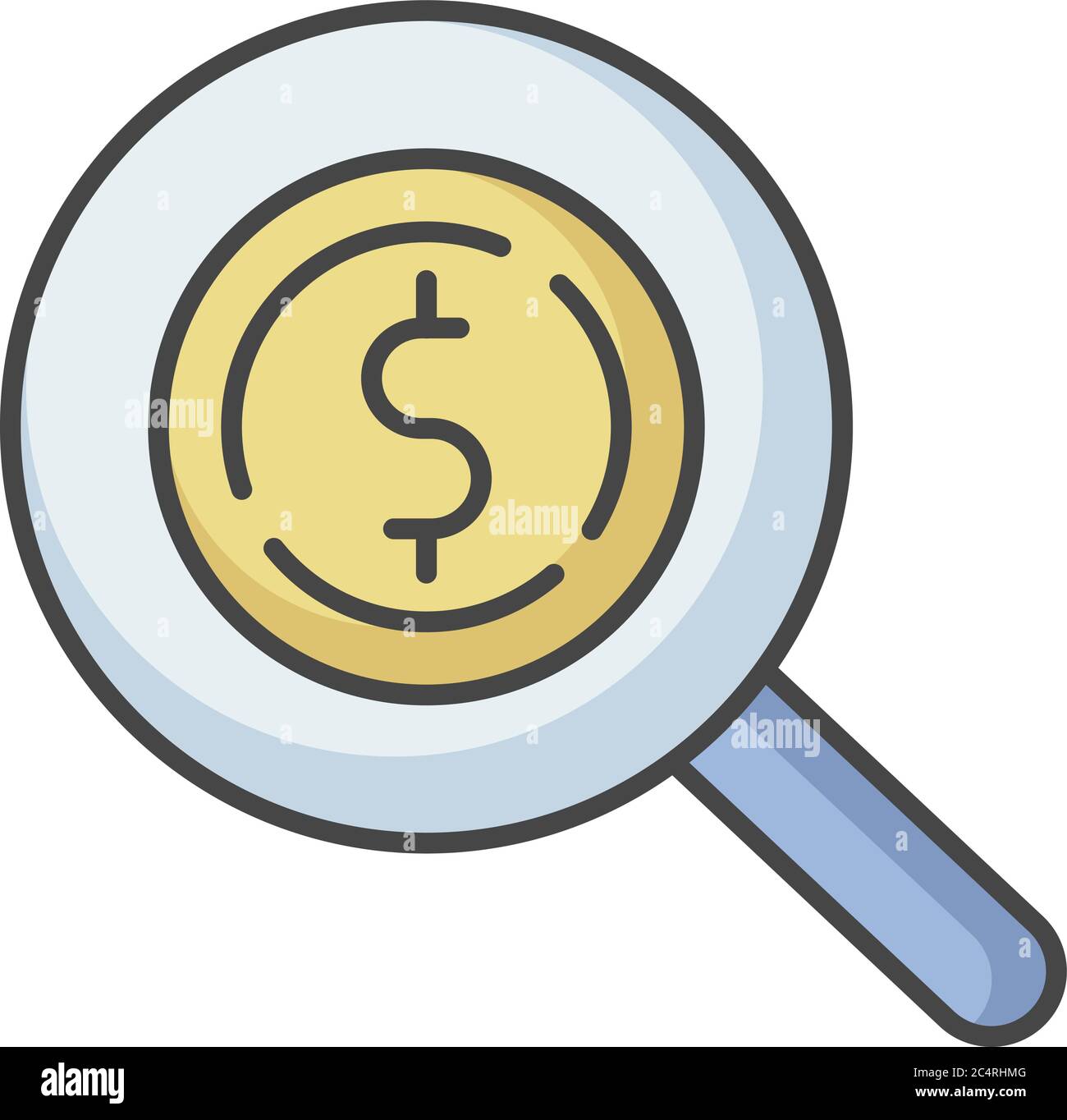 Look for money RGB color icon Stock Vector Image & Art - Alamy