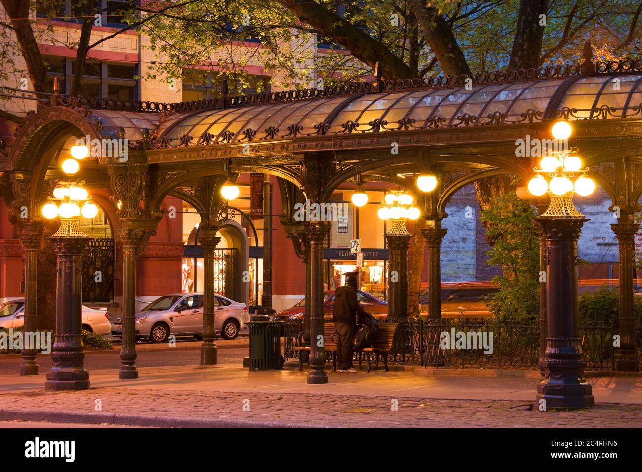 Pergola in Pioneer Square, Seattle, Washington State, USA Stock Photo ...