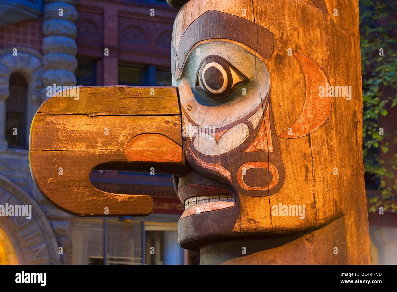 Totem Pole in Pioneer Square, Seattle, Washington State, USA Stock ...