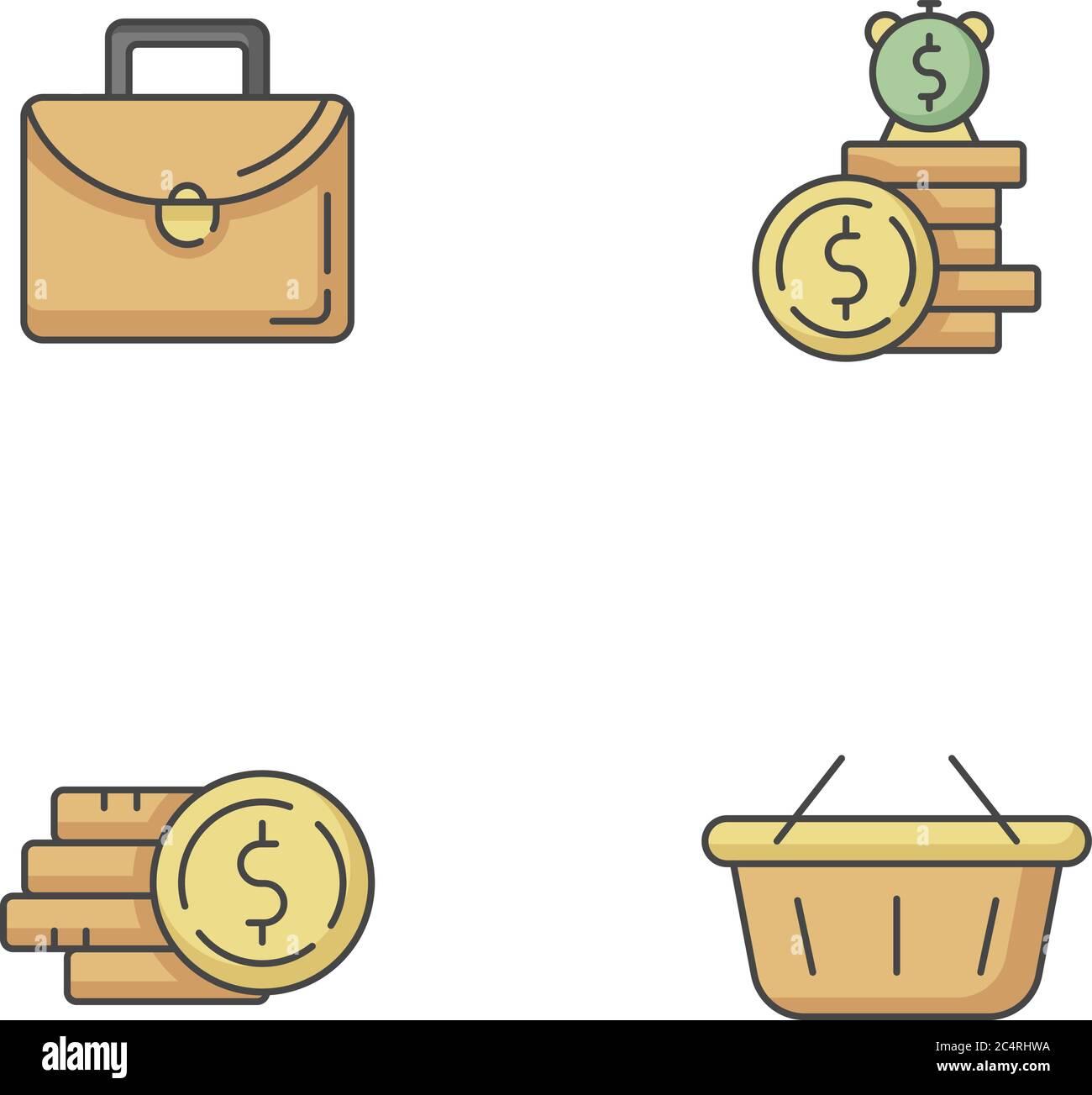 Money investment RGB color icons set Stock Vector Image & Art - Alamy