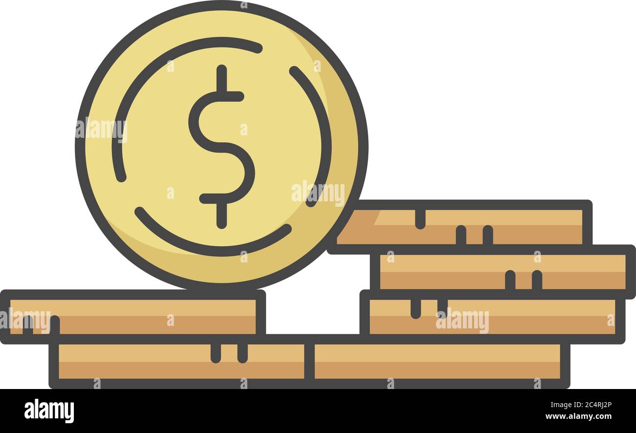 Stack of coins RGB color icon Stock Vector Image & Art - Alamy