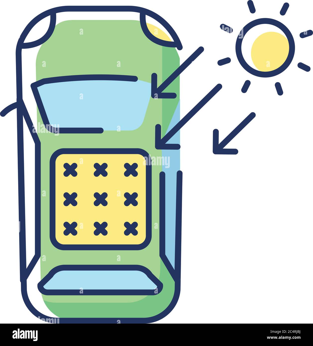 Solar car RGB color icon Stock Vector Image & Art - Alamy