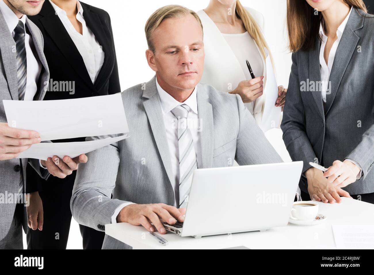 Handing over documents hi-res stock photography and images - Alamy