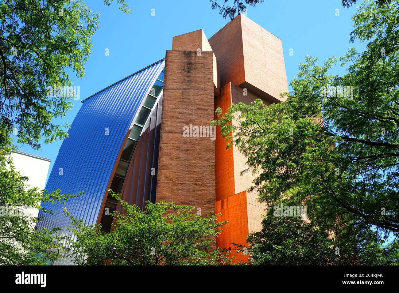 PRINCETON, NJ -14 JUN 2020- Exterior view of the Lewis Science Library ...