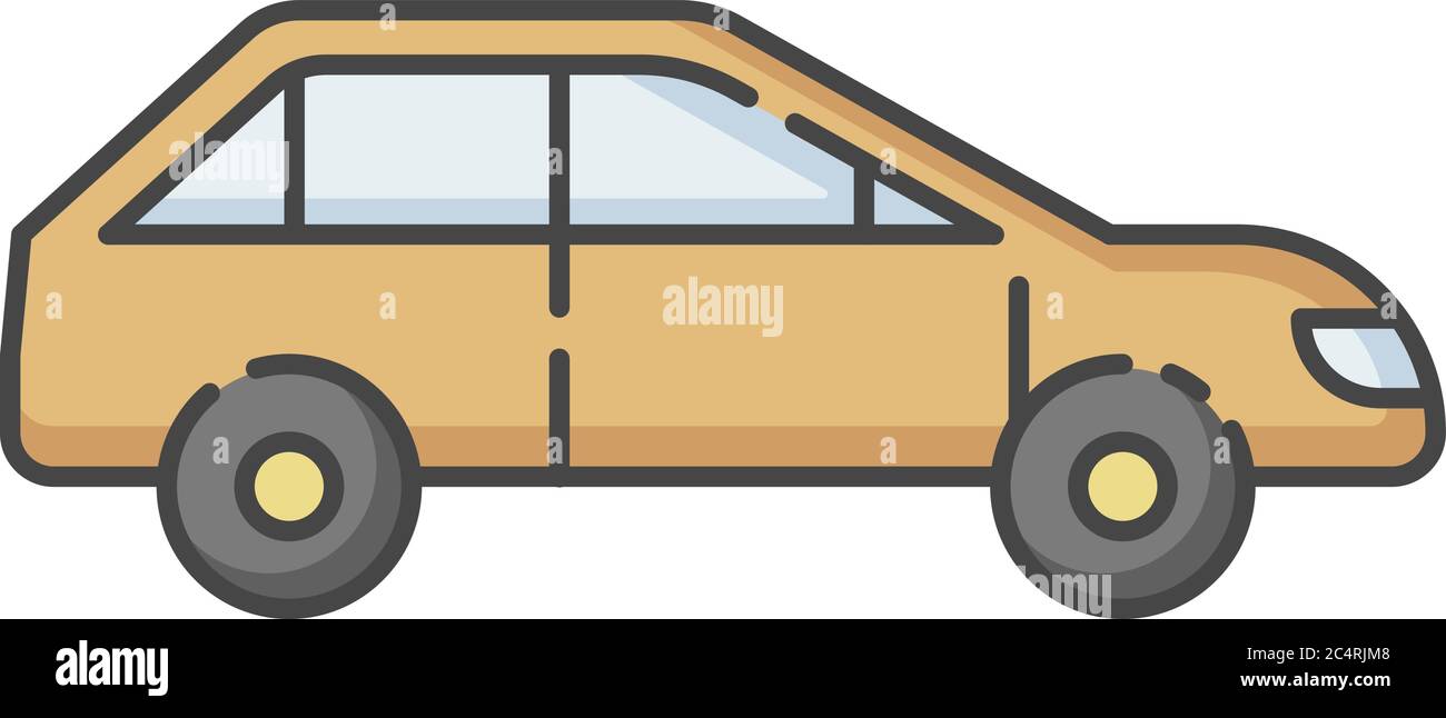 Car side view RGB color icon Stock Vector Image & Art - Alamy