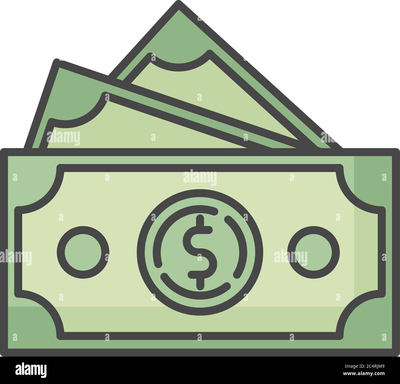 Dollar banknotes RGB color icon Stock Vector Image & Art - Alamy