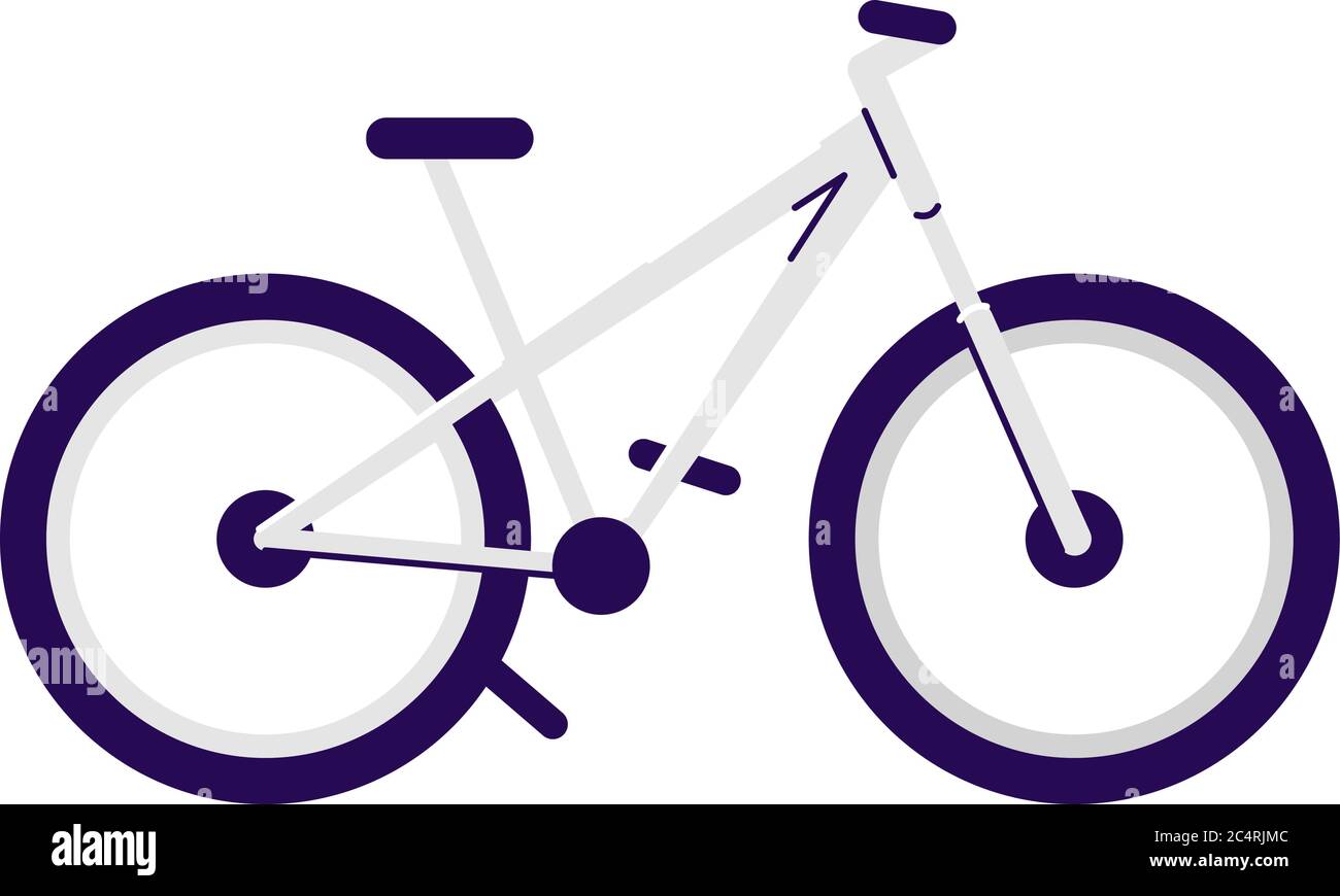 Mountain bicycle semi flat RGB color vector illustration Stock Vector ...