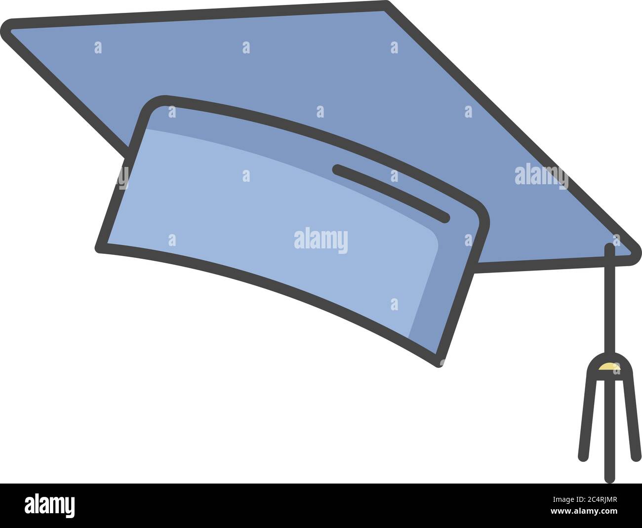 Graduation cap RGB color icon Stock Vector Image & Art - Alamy