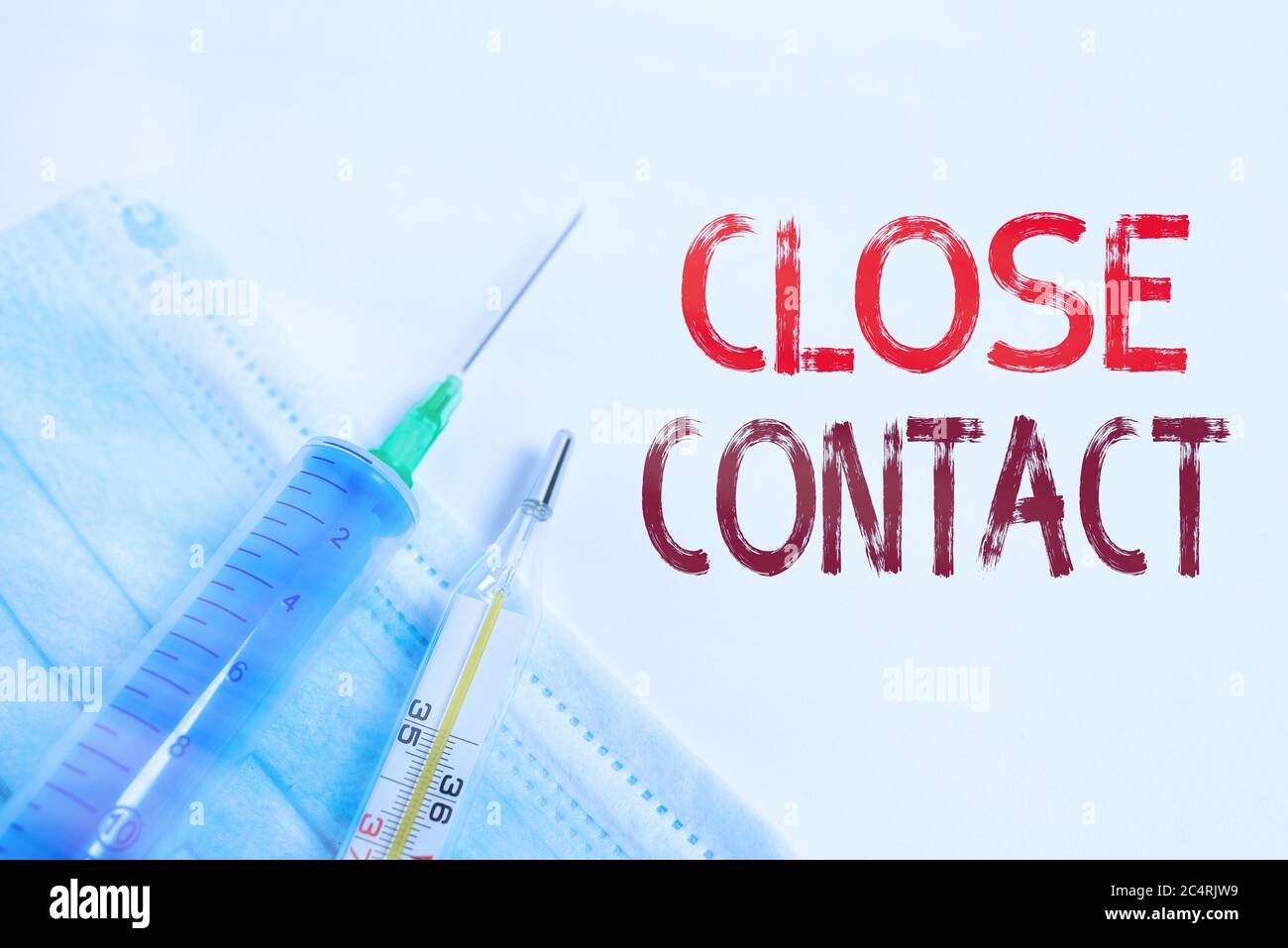 Writing note showing Close Contact. Business concept for having a ...