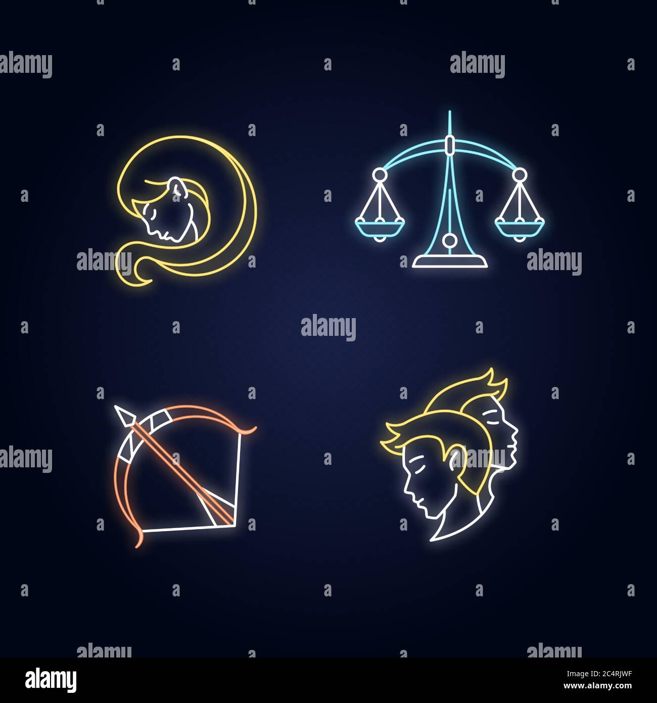 Birth signs neon light icons set Stock Vector Image & Art - Alamy Birth signs neon light icons set Stock Vector Image & Art - Alamy
