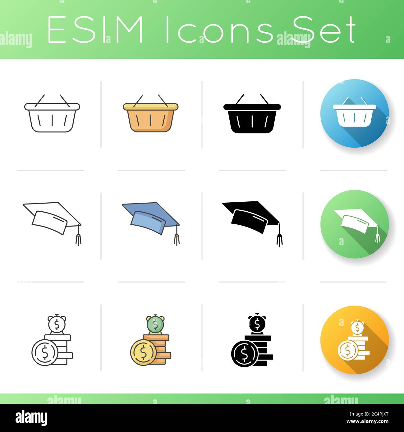 Budget icons set Stock Vector Image & Art - Alamy