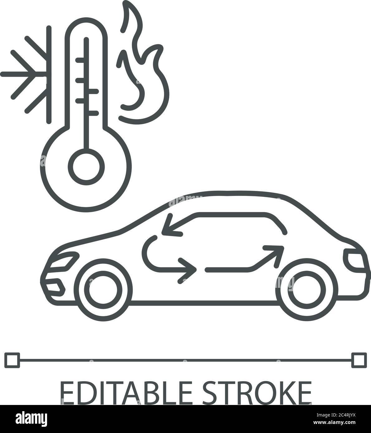 Car air conditioning linear icon Stock Vector Image & Art - Alamy