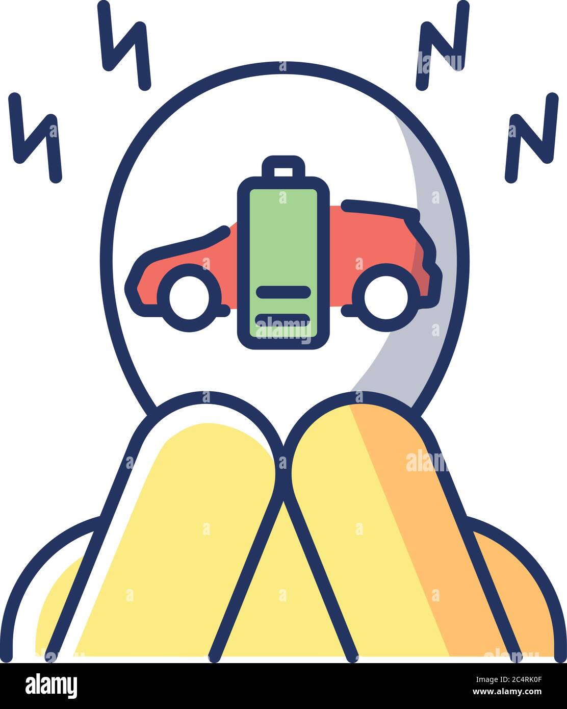 Range anxiety RGB color icon Stock Vector Image & Art - Alamy