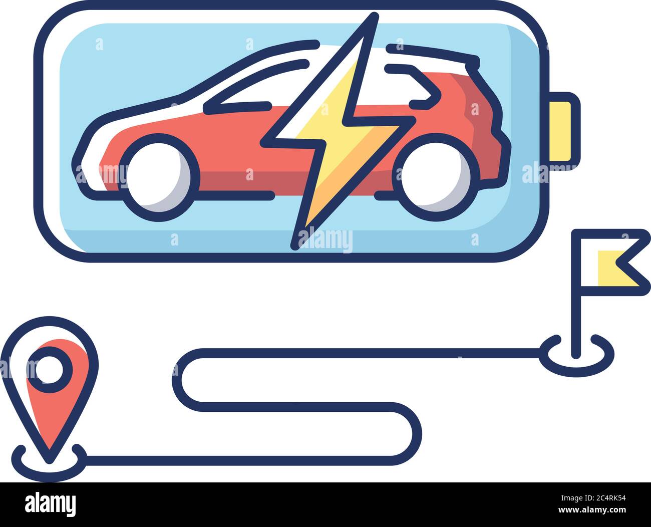 Battery range RGB color icon Stock Vector Image & Art - Alamy