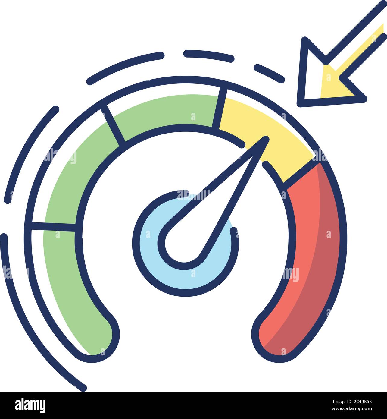 Cruise control RGB color icon Stock Vector Image & Art - Alamy