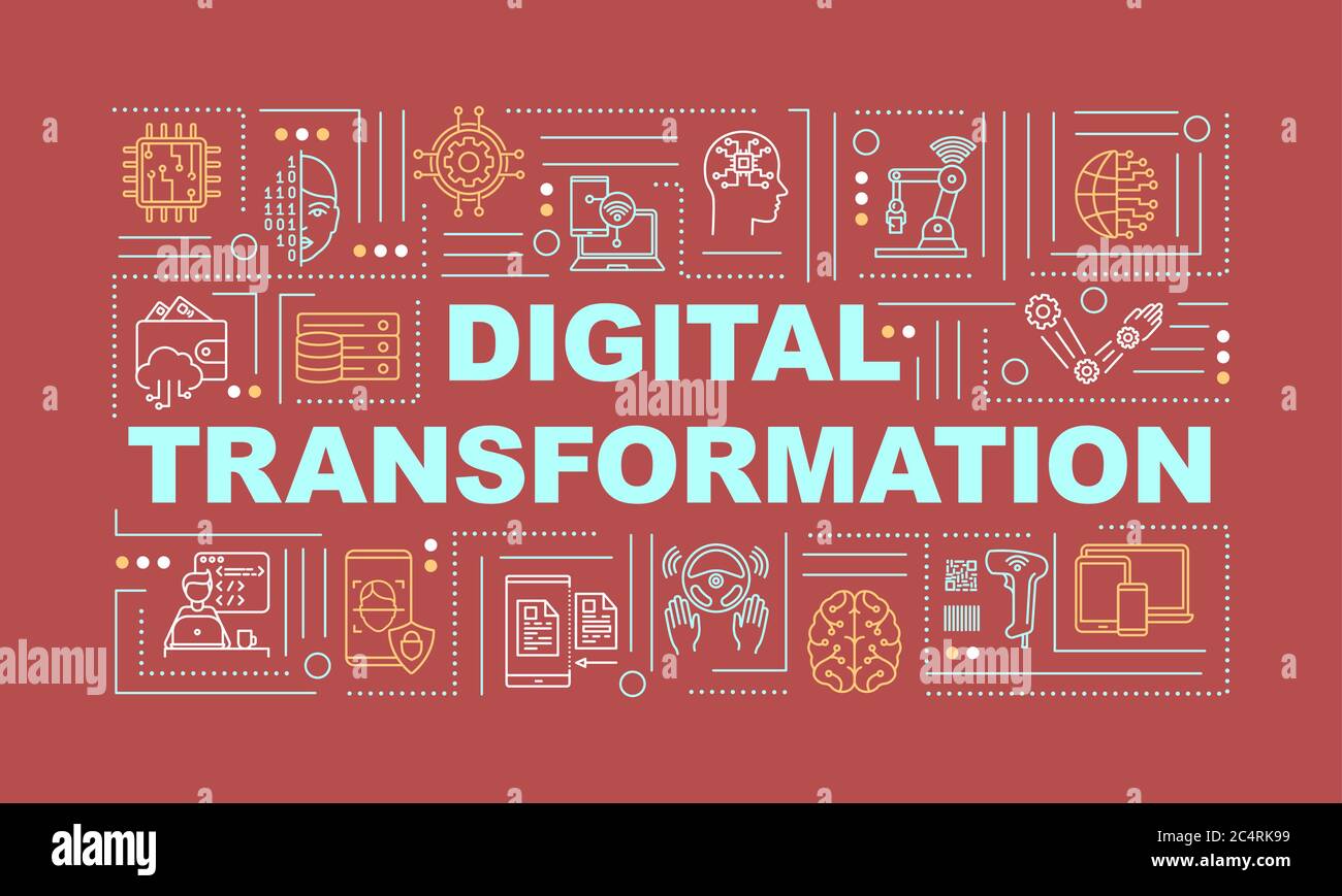 Business digital transformation word concepts banner Stock Vector Image ...
