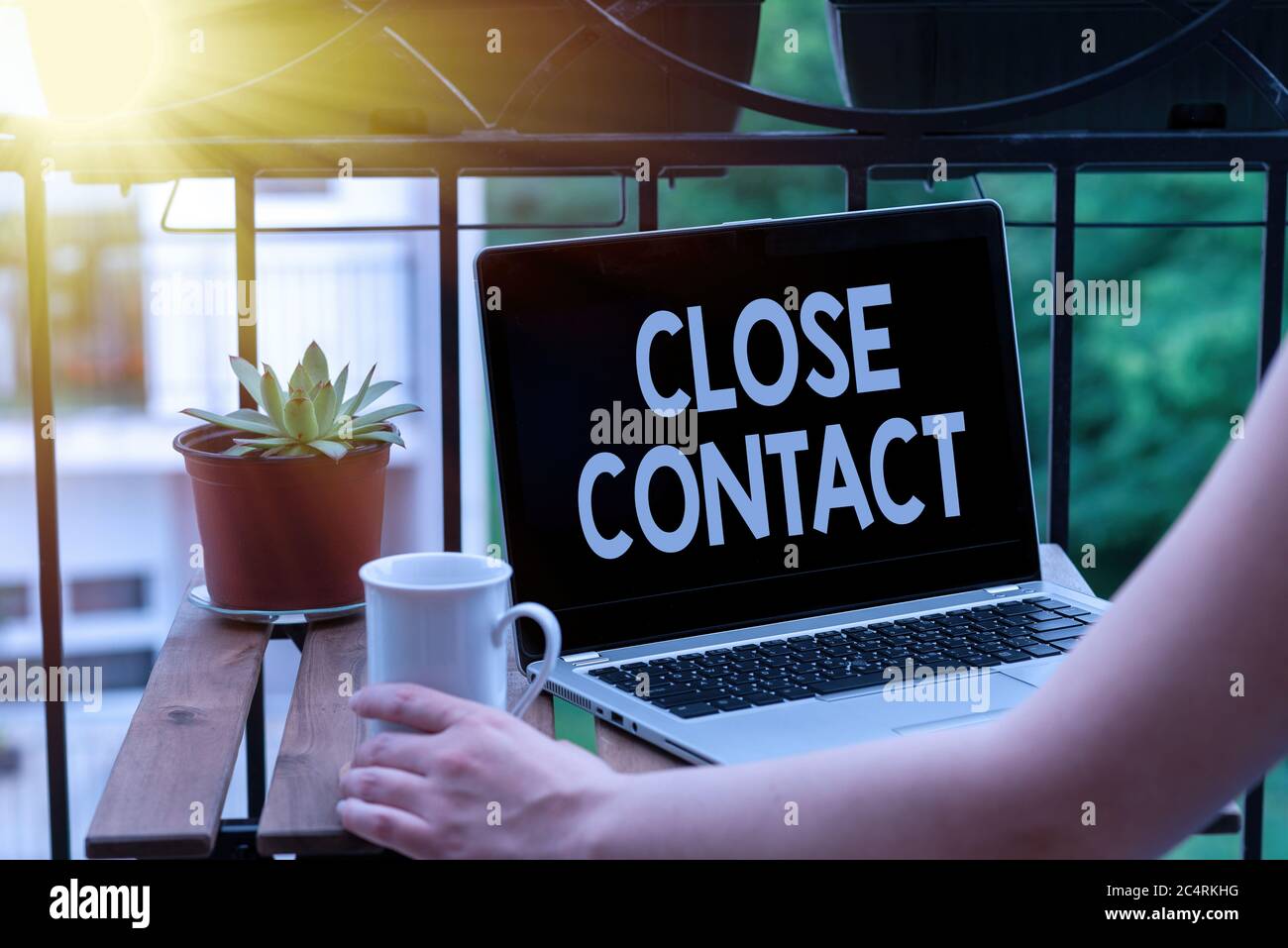 Text sign showing Close Contact. Business photo text having a history ...
