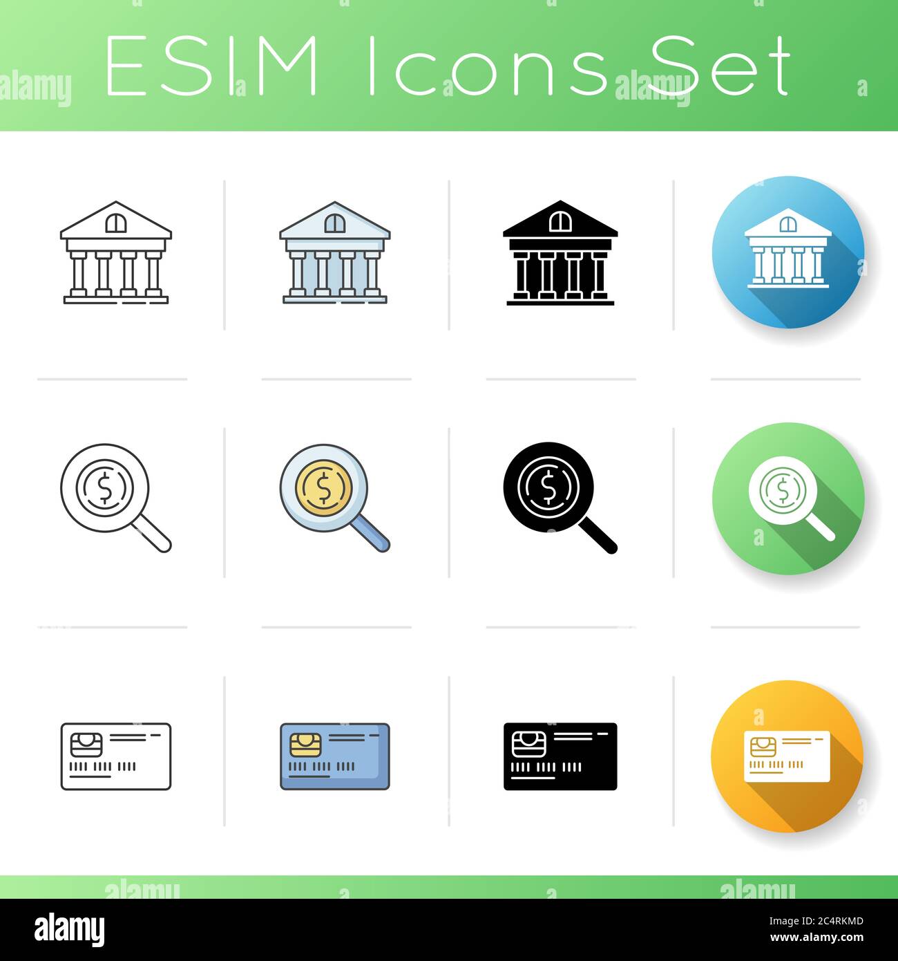 Banking services icons set Stock Vector Image & Art - Alamy