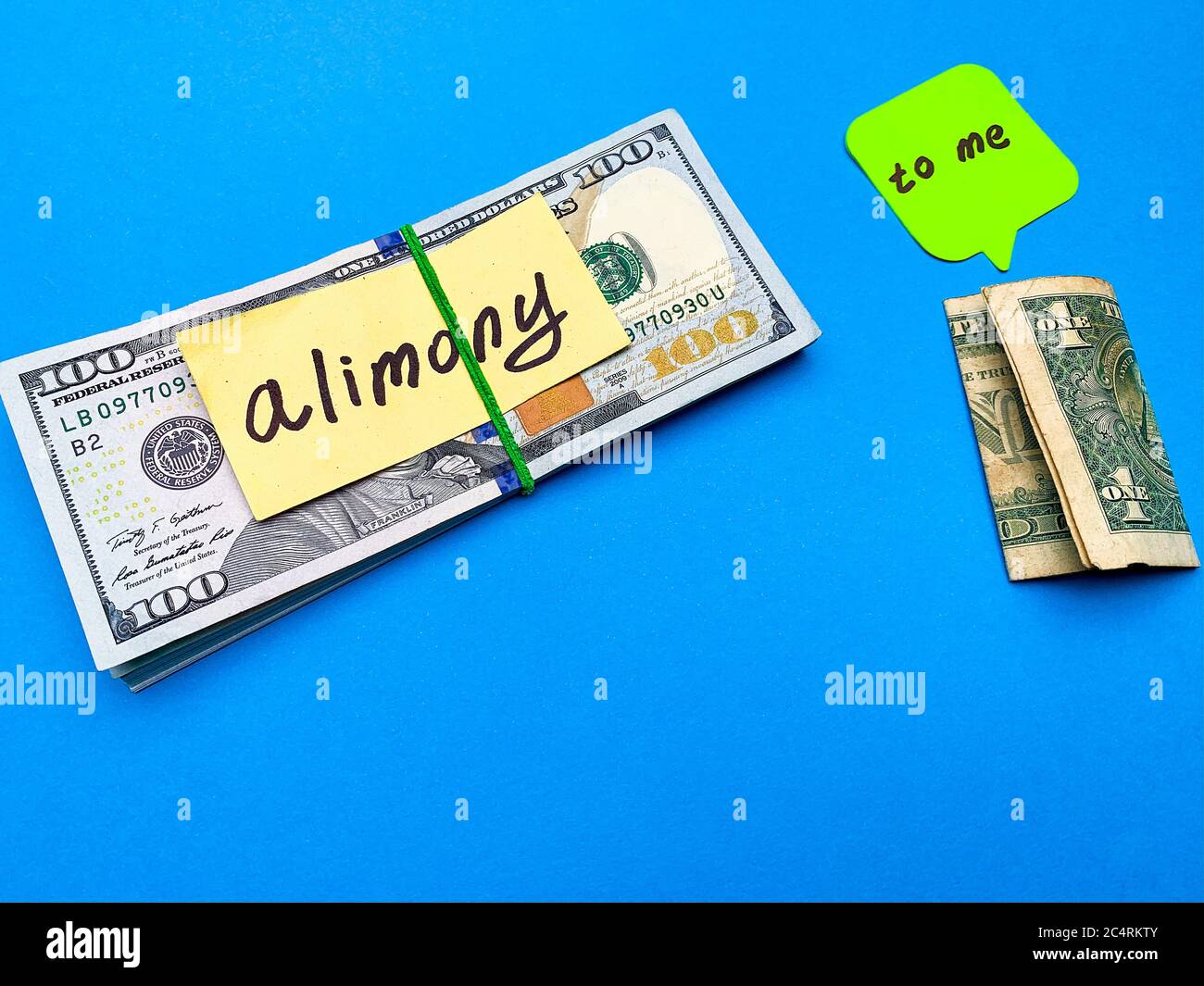 Concept demonstrates the payment of alimony, money allocated for the ...