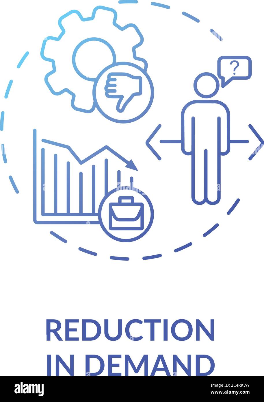 Reduction in demand blue gradient concept icon Stock Vector Image & Art ... Reduction in demand blue gradient concept icon Stock Vector Image & Art ...