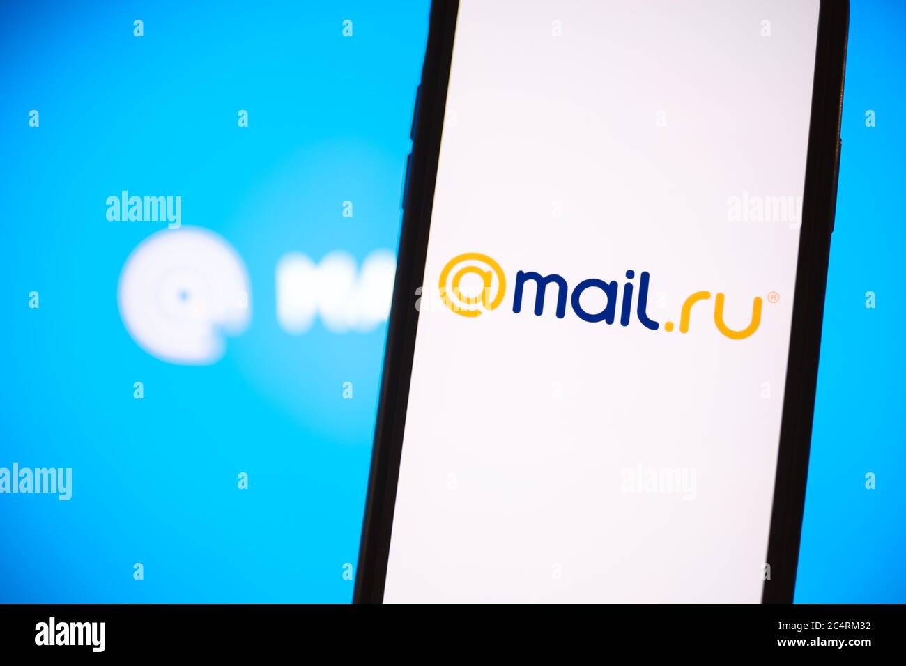 Mail ru logo on the smartphone screen Stock Photo - Alamy