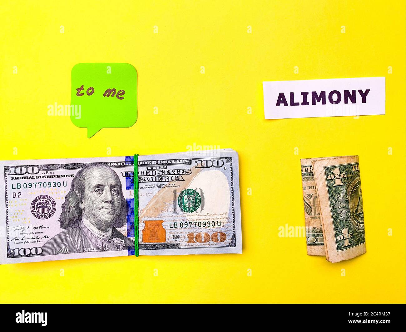 Concept demonstrates the payment of alimony, money allocated for the ...