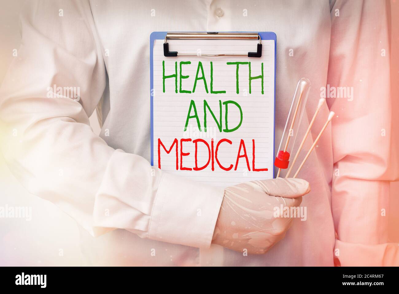 Writing note showing Health And Medical. Business concept for study and ...