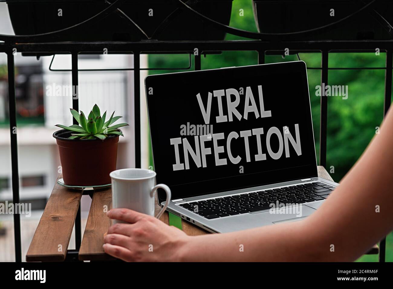 Text sign showing Viral Infection. Business photo text Specific attack ...